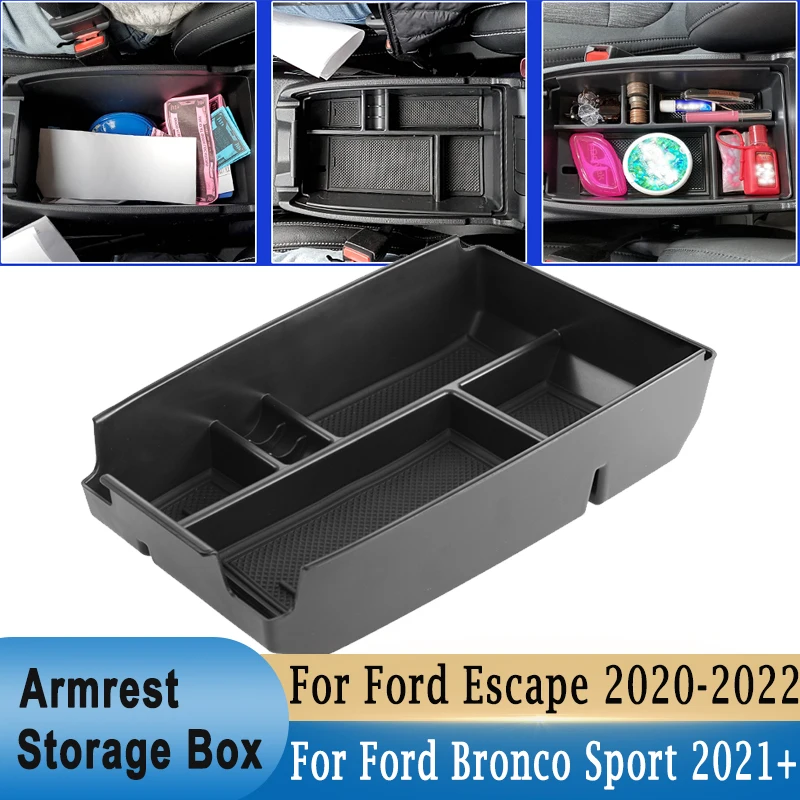 Center-Console-Armrest-Storage-Box-Organizer-Containers-Interior ...