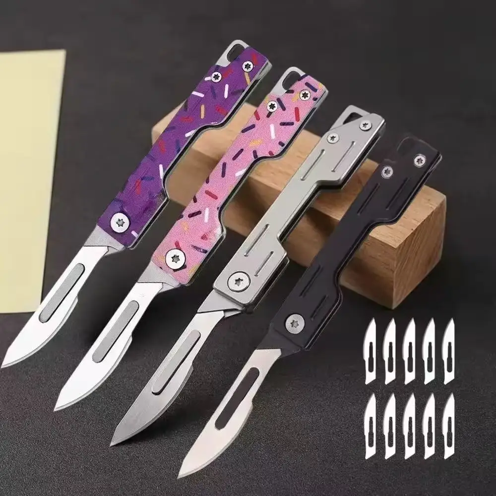 Stainless Steel Folding Knife Medical Box Opener Machinery Pocket Knife ...