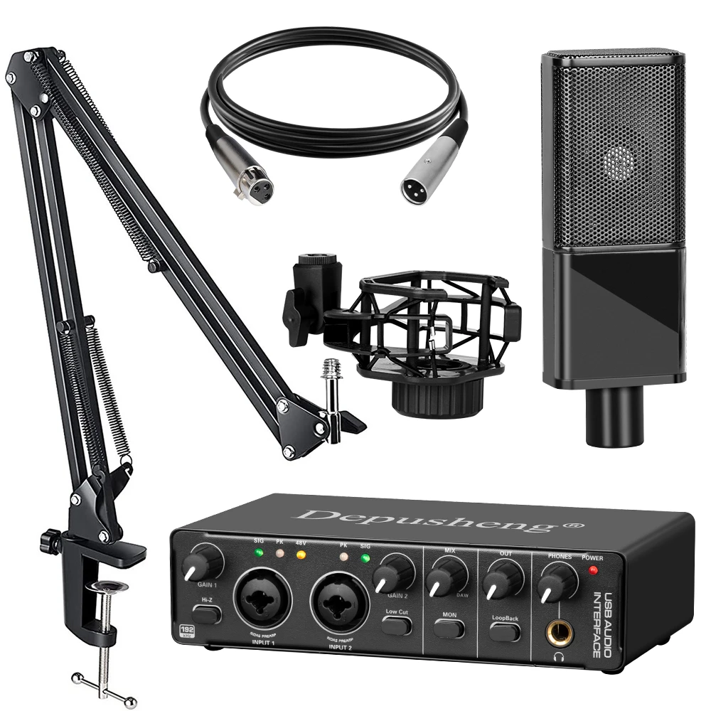 Audio Interface Professional Sound Card Depusheng MD22 Set with ...