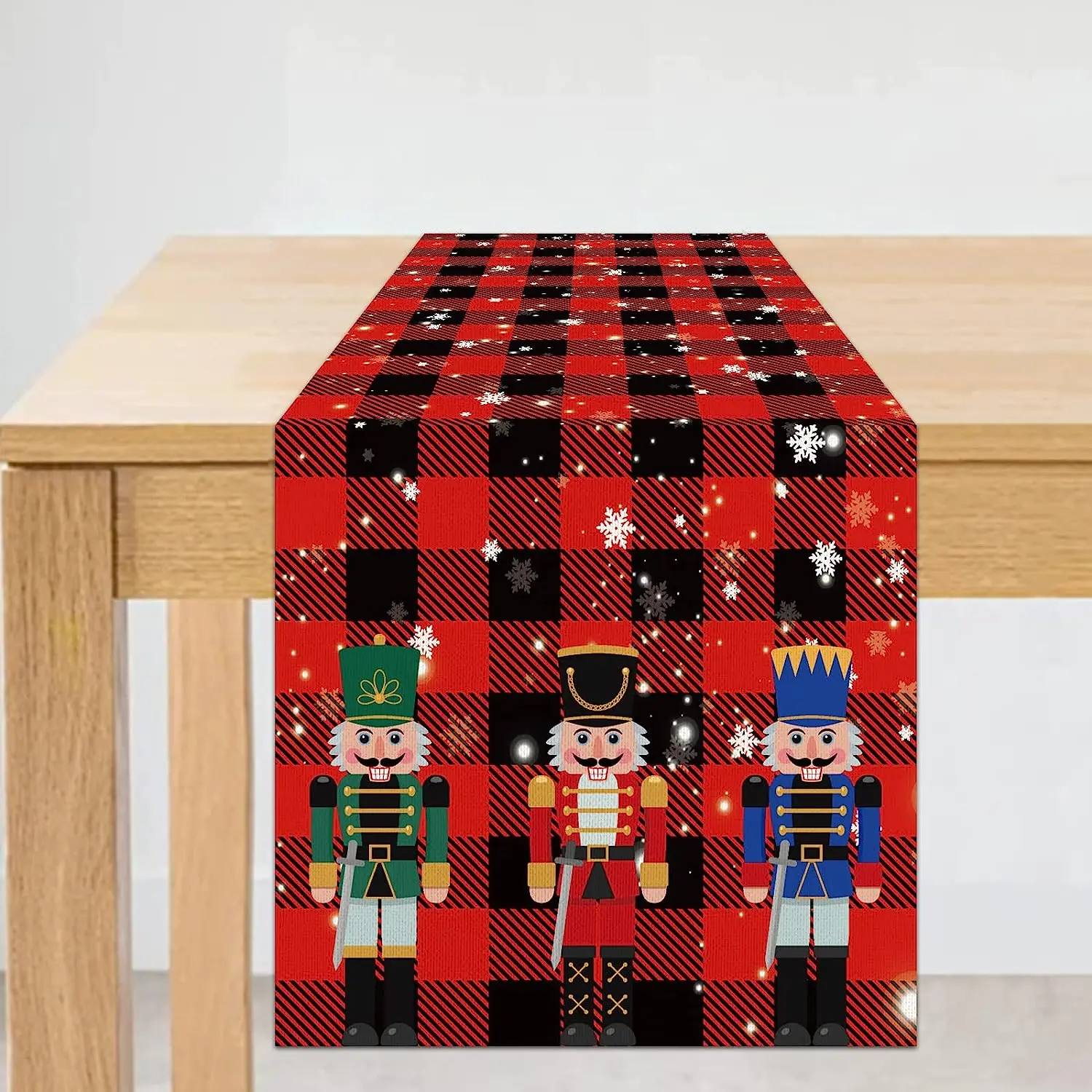 Christmas Nutcracker Linen Table Runners Kitchen Table Decor Reusable ...