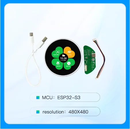 2.1 inch 480*480 circular IPS color LCD display and magnetic encoder ...