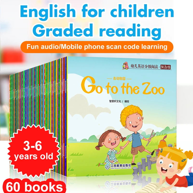 60-English-Books-Set-Words-Learning-Picture-Book-for-Children ...