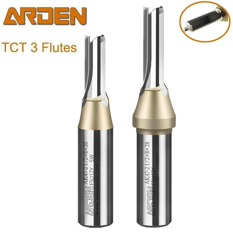 ARDEN-TCT-3-Flutes-Straight-Multifunctional-Cutting-Router-Bit-Drilling ...