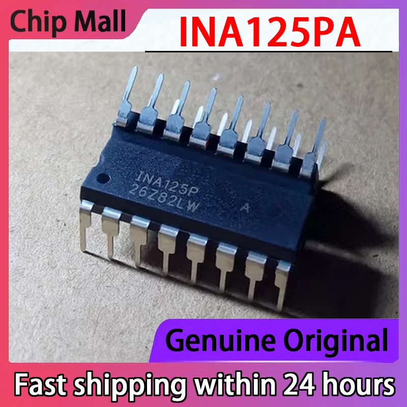 1 pièce INA125PA INA125P DIP-16, puce d'amplificateur authentique ...