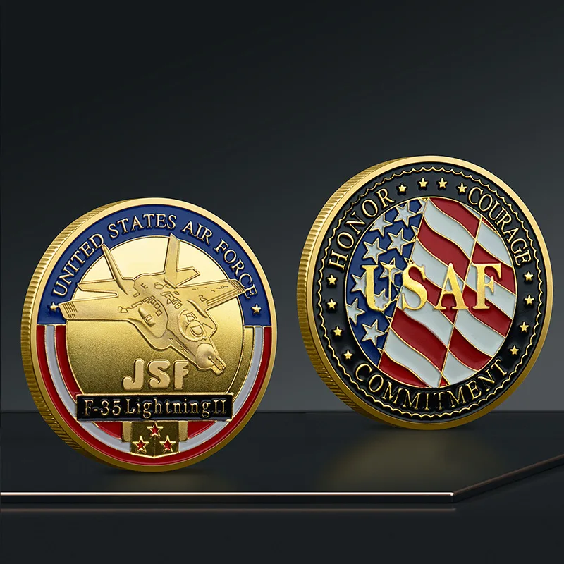 F-35-Fighter-souvenir-coin-Commemorative-Medal-Commemorative-Coin-Metal ...