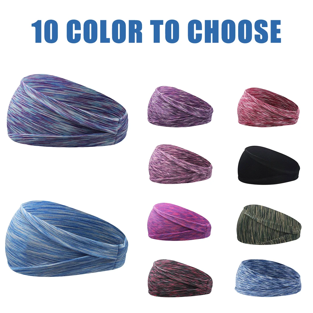5Pcs Runnig Headband Summer Sports Sweatband Quick-Dry Soft Elastic ...