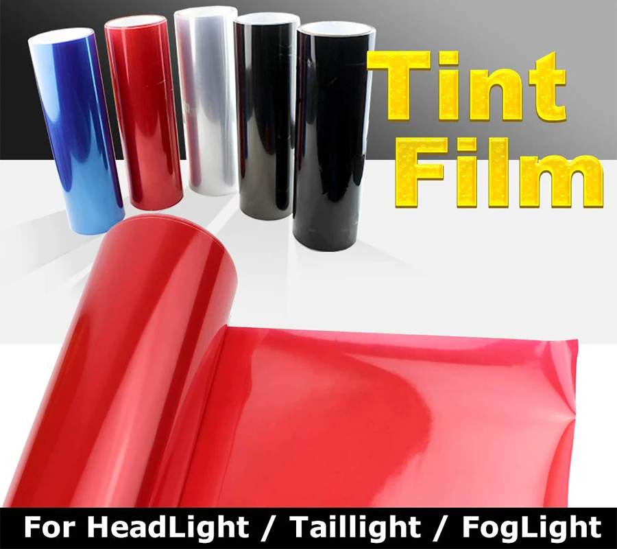 30cm-RED-Tint-Film-Lens-Vinyl-Wrap-Sticker-For-Car-Auto-Headlight ...