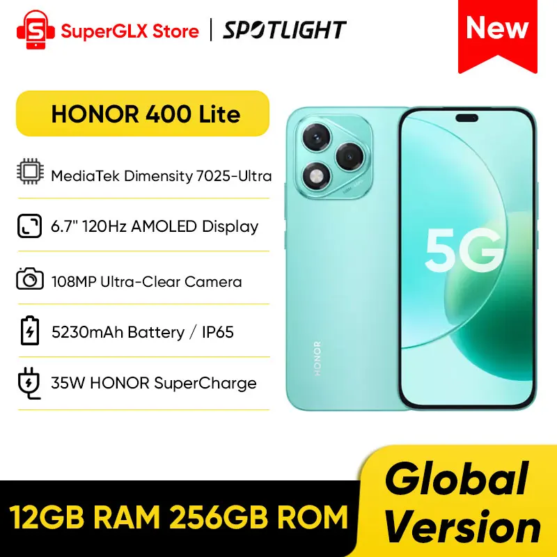 New Global Version HONOR 400 Lite 5G Mediatek Dimensity 7025-Ultra ...