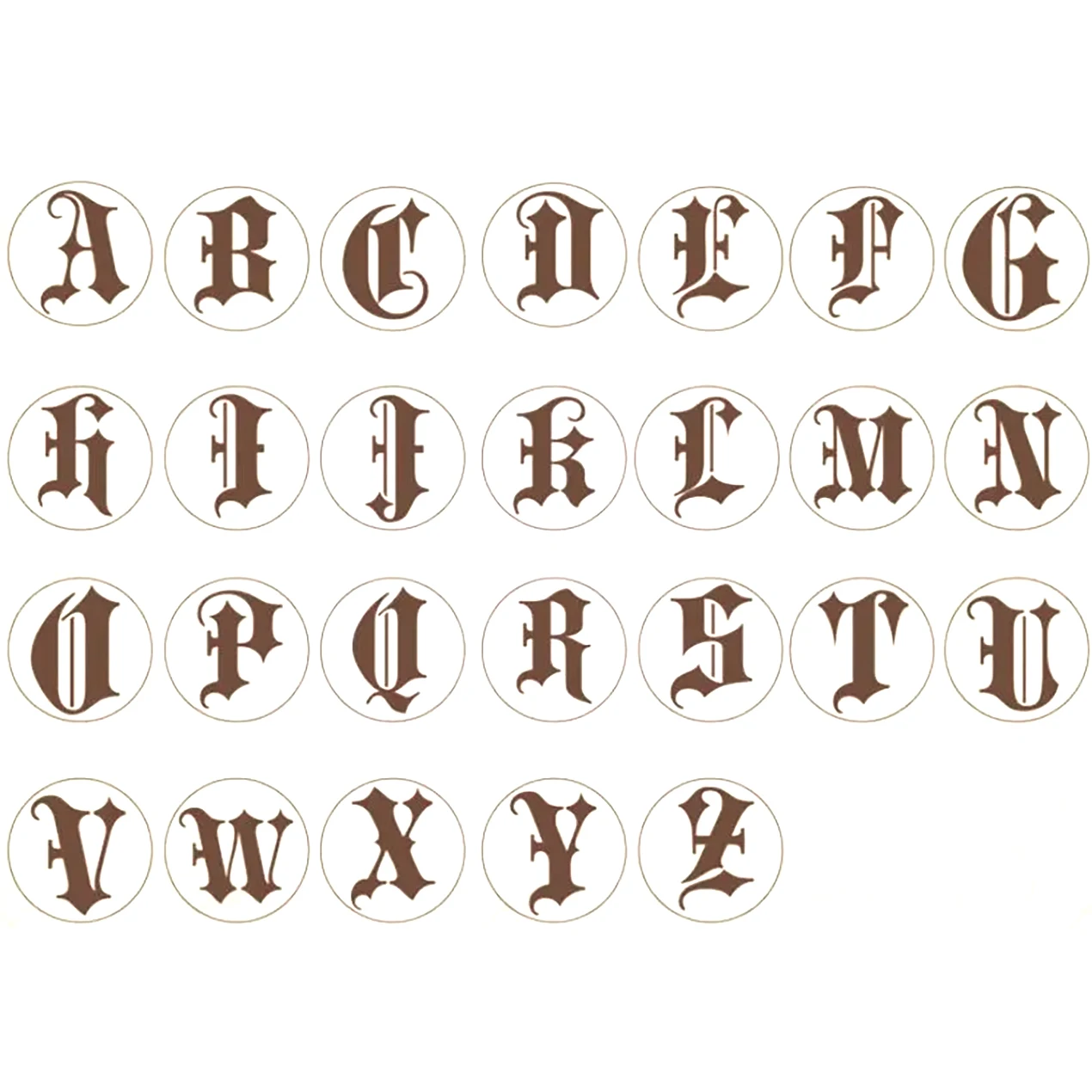 Wax Stamp Copper head Curlicue 26 Letters DIY Scrapbooking Vintage wax ...