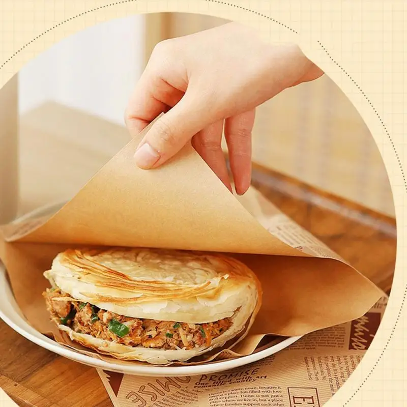 Sandwich-Wrappers-Oil-Proof-Food-Grade-Hamburger-Fries-Baking-Oil-Paper ...