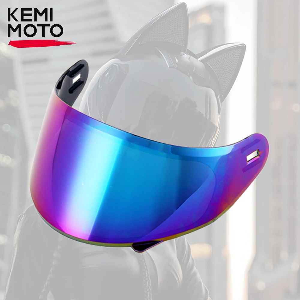 HNJ Cat Ear Motorcycle Helmet Lens Full Face Moto Helmet Visors ...