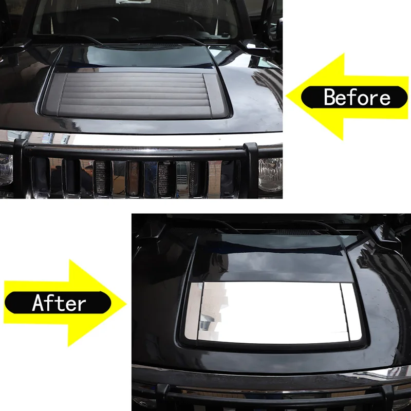 For 2005-2009 Hummer H3 stainless steel silver car styling car hood ...