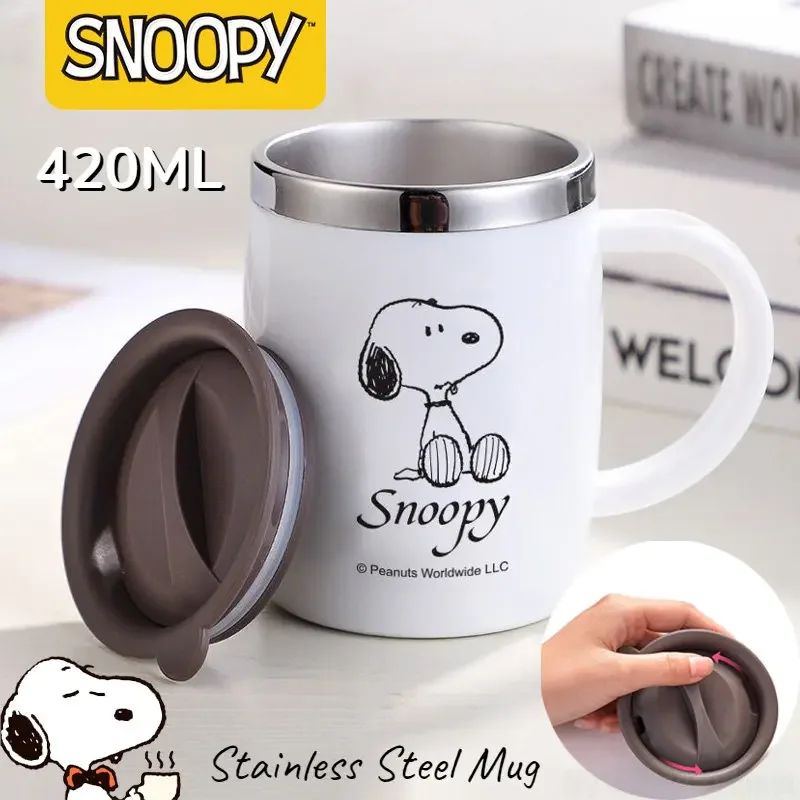 Snoopy-Stainless-Steel-Coffee-Mug-Leak-Proof-Thermos-Travel-Thermal ...