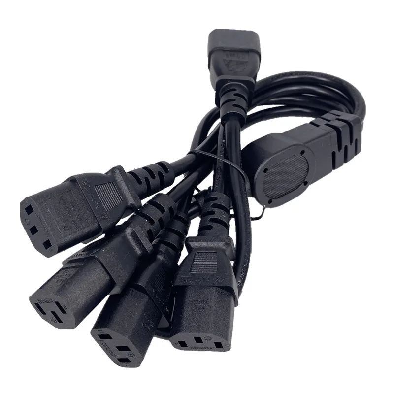 High Quality IEC 320 C14 Male Plug to 4XC13 Female Y Type Splitter ...