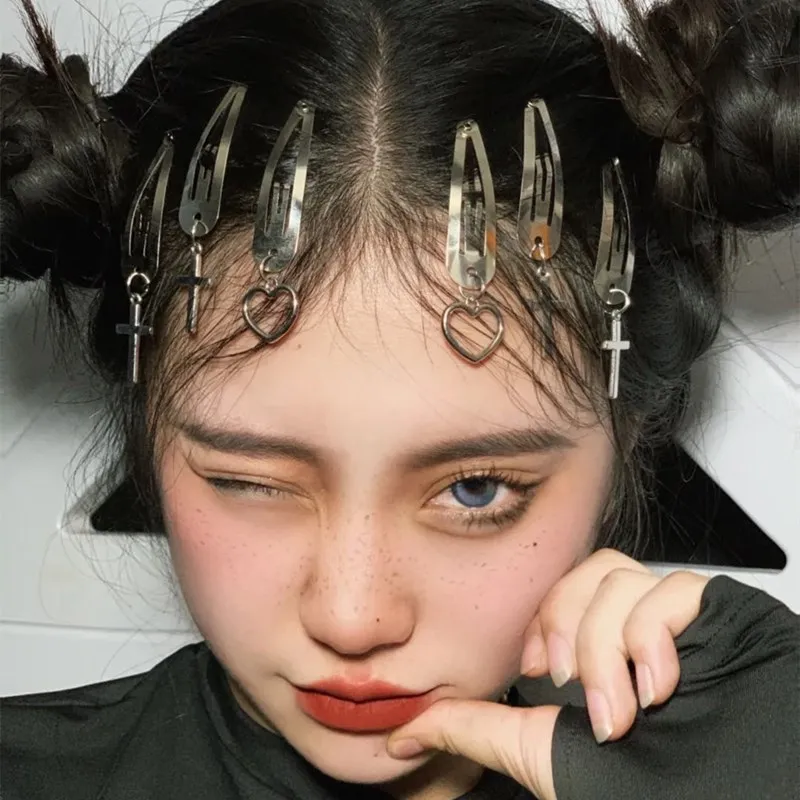 패션 금속 기하학적 머리핀 여성 보우 펜던트 머리핀 세련된 라운드 머리핀 여자 헤어 액세서리 선물 21 개여성 헤어