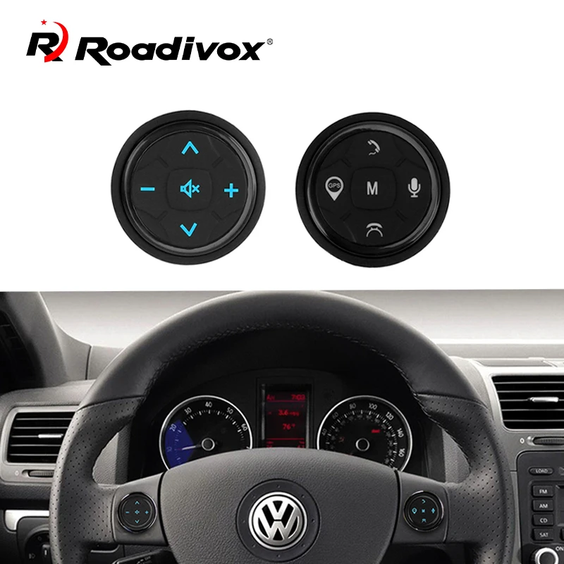 10 Keys Wireless Bluetooth Car Steering Wheel Control Android Universal ...