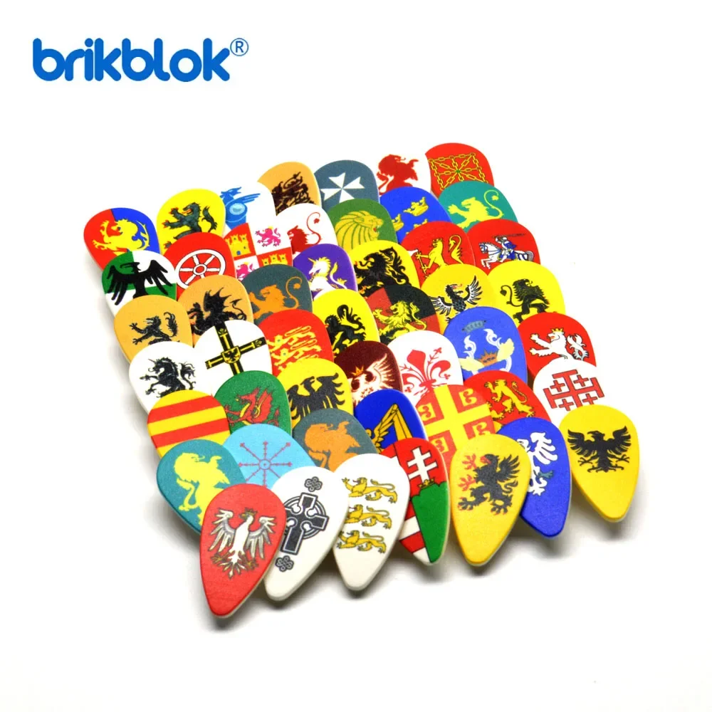 MOC-Printed-Kite-Shields-Building-Block-Toy-Set-European-Medieval-Age ...