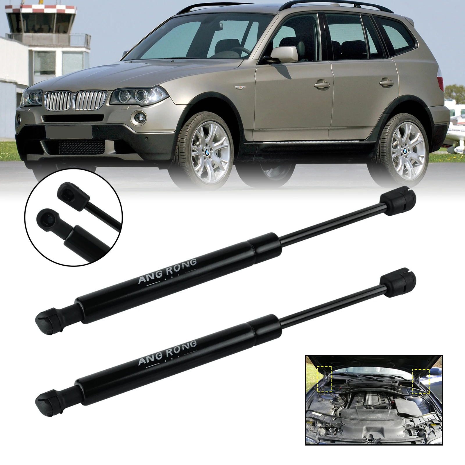 2x For BMW X3 E83 2004-11 Front Bonnet Hood Gas Spring Shock Struts ...