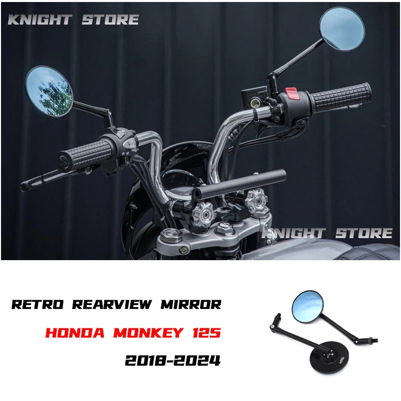 Suitable for Honda Monkey 125 modified retro rearview mirror 2018 2019 ...