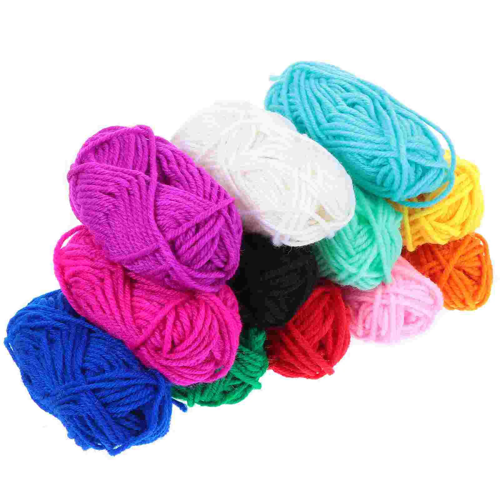 12-Rolls-Knitting-Thread-Craft-Yarn-Acrylic-Crochet-Hook-Wool-Handcraft ...