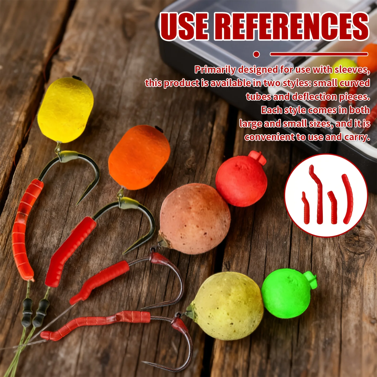 Red Artificial Bloodworm Hook Bait Aligner – Realistic Soft Lure with ...
