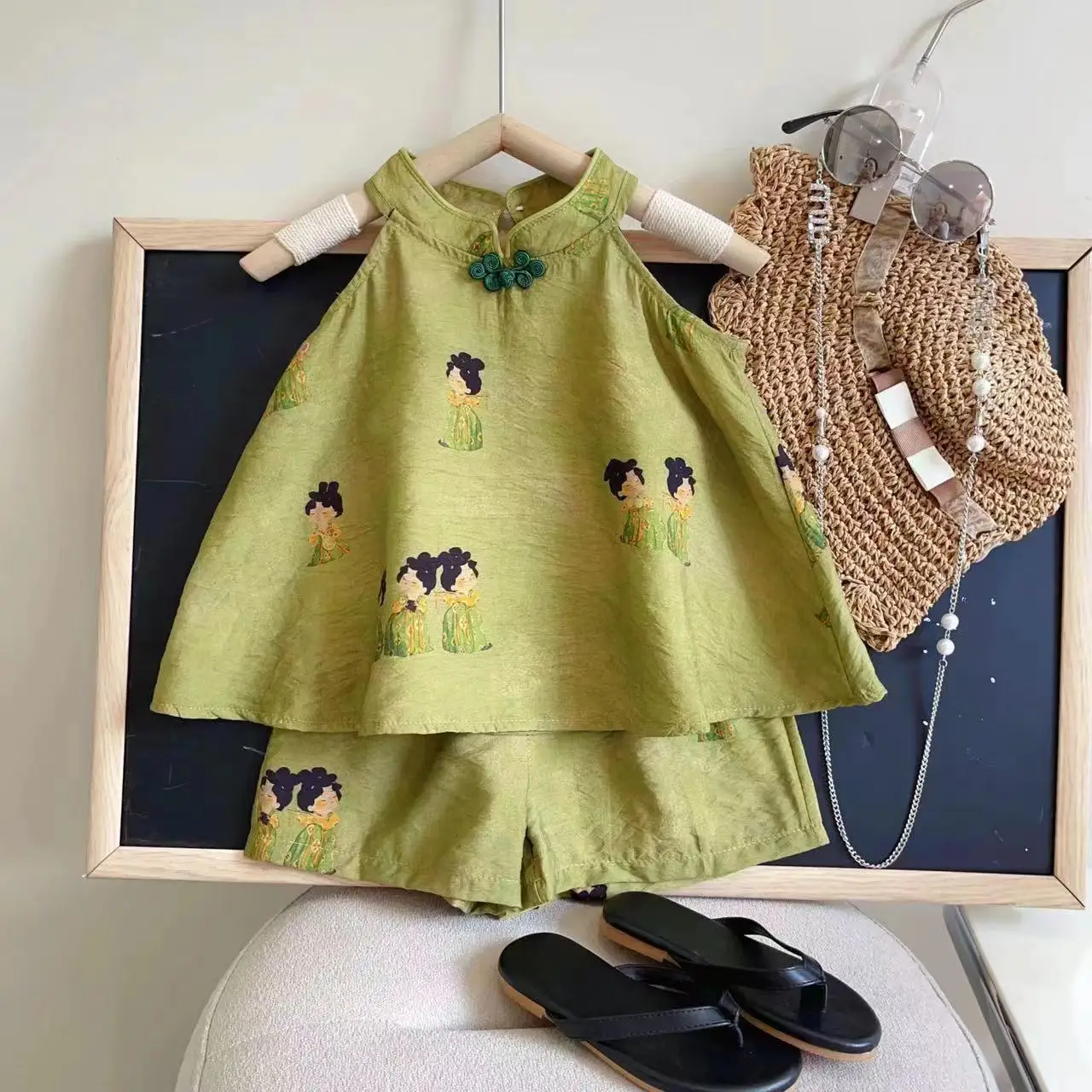 Humor-Bear-Girls-Summer-New-Chinese-Ancient-Style-Sling-Shorts-Fashion ...