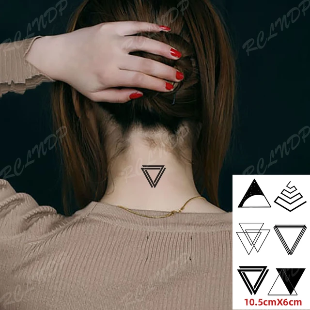 Triangle Tattoo Neck