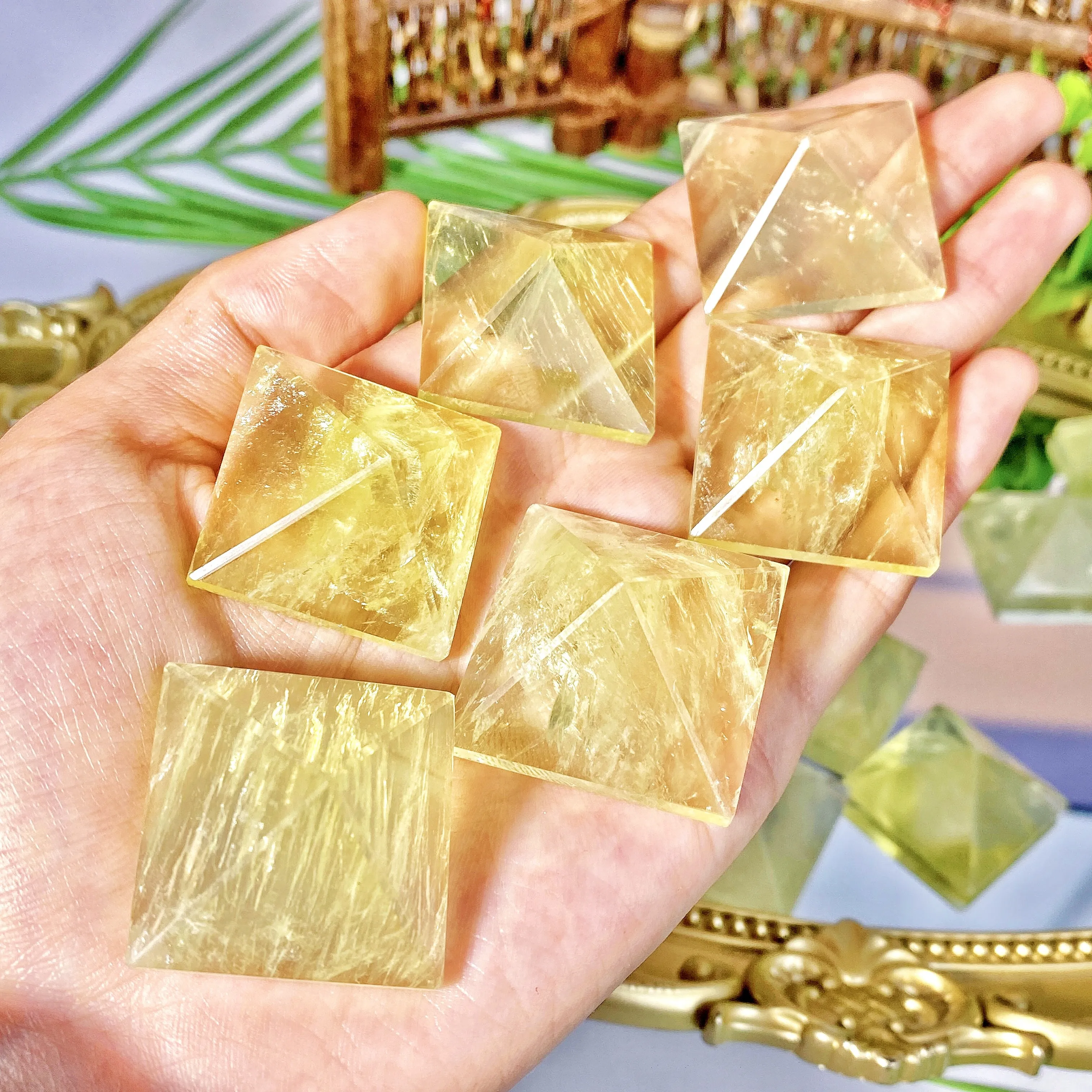 1PC-High-Quality-Citrine-Pyramid-Natural-Crystal-Pyramid-Natural ...