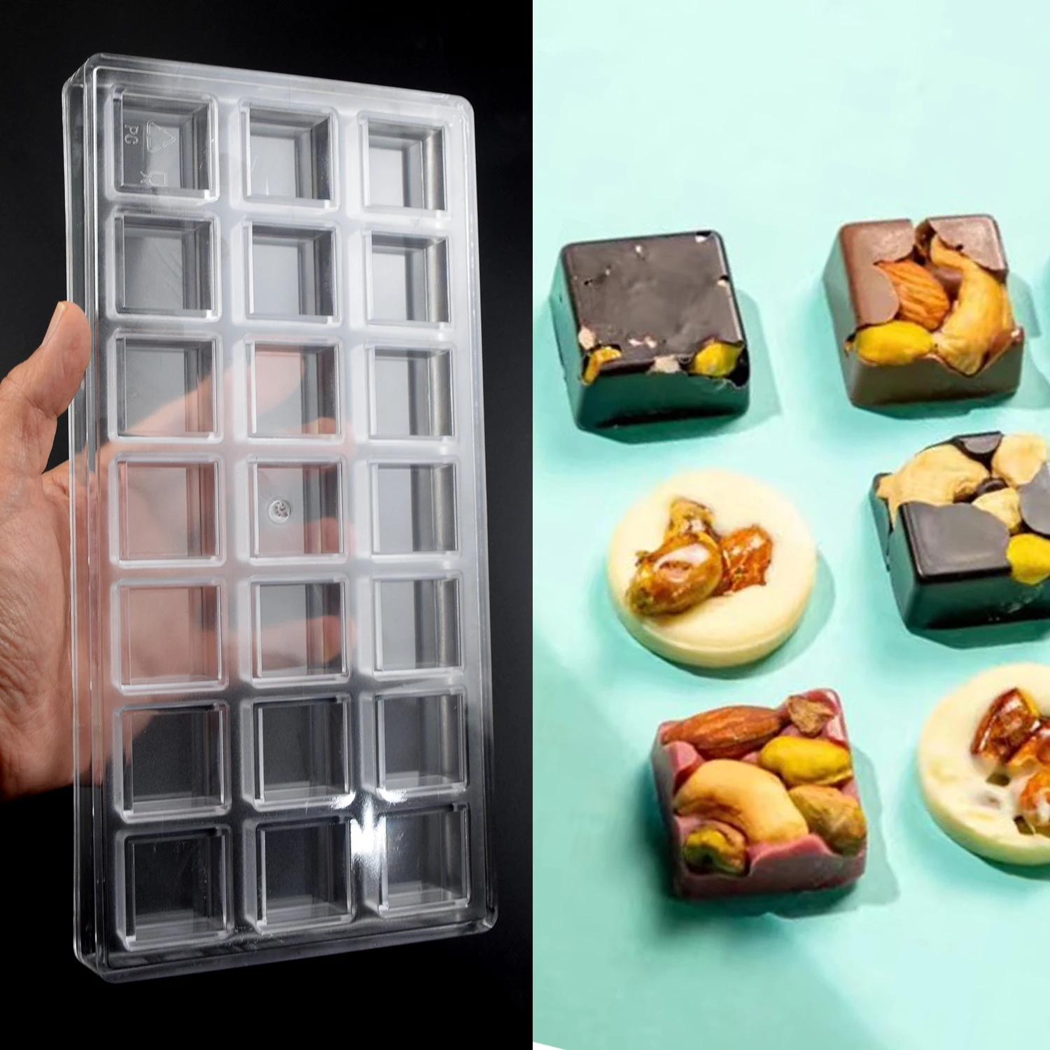 Dubai Chocolate Bar Mold Polycarbonate for Chocolate Candy Bonbon Molds ...