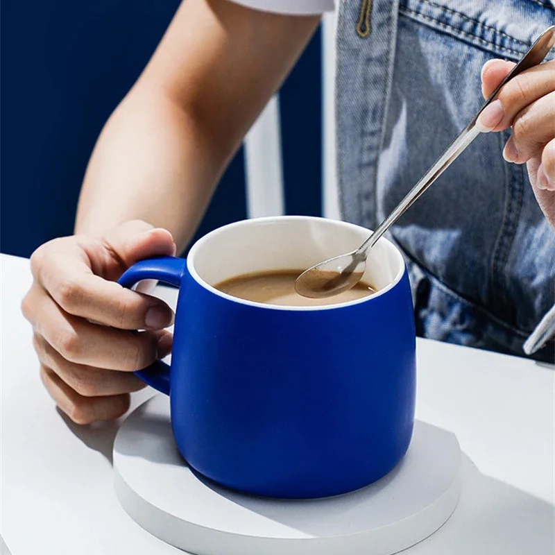 500ml Ceramic Mug Gift Package Blue Coffee Cup Creative design Splash ...