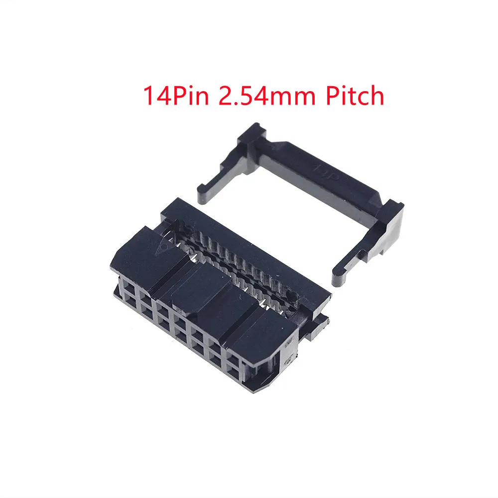 100 Pcs 0.100" 2.54mm 14 Pin dual Row IDC Connector 2 rows 14 position ...
