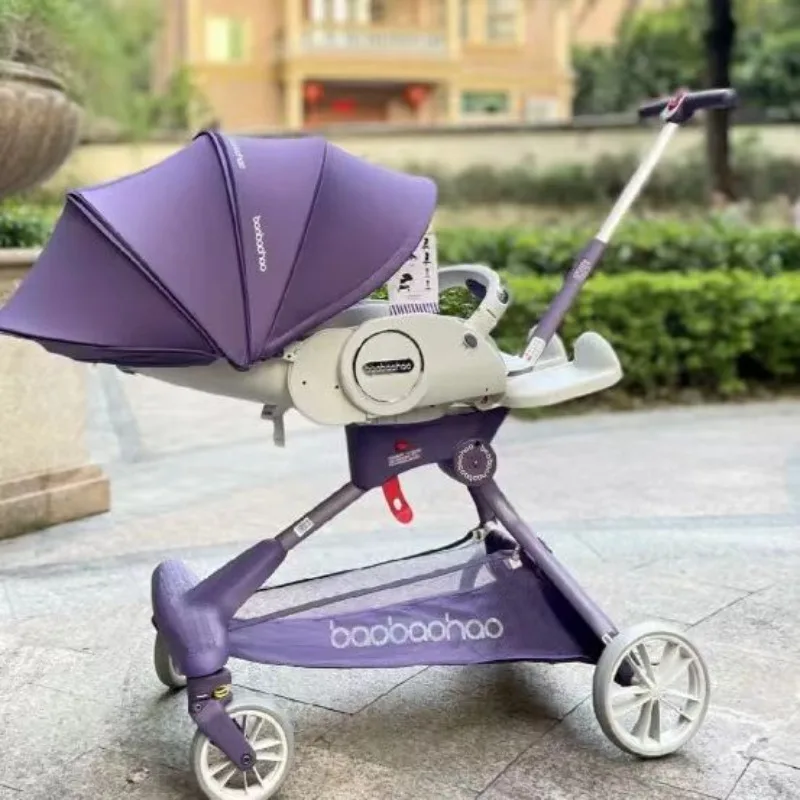 Foldable-Baby-Stroller-With-2-Ways-Bionic-Eggshell-Shape-With-3 ...