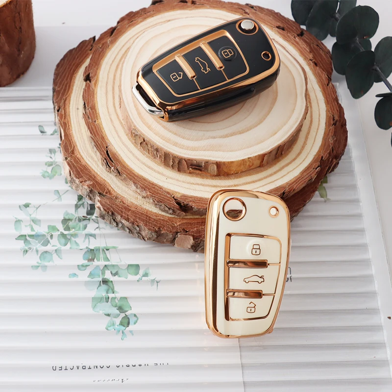 New Soft TPU Car Flip Key Case Cover for Audi A1 A3 A6 A6L Q2 Q3 Q7 TTS ...
