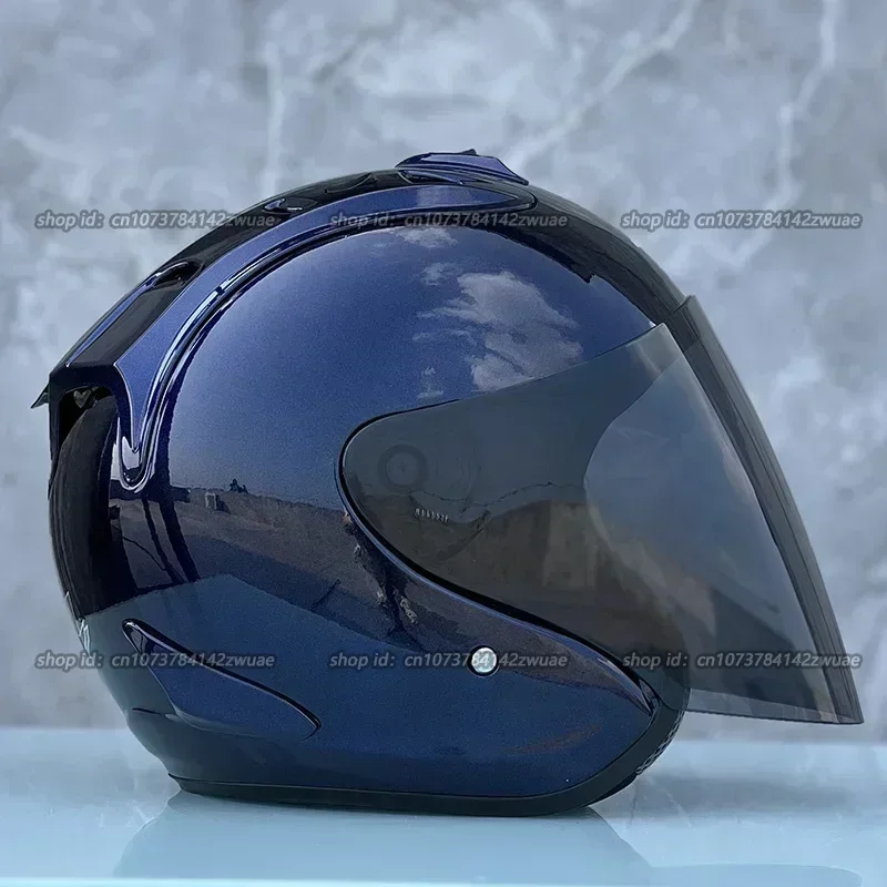 Ram4-Bright-Dark-Blue-Half-Helmet-Men-and-Women-Motorcycle-Off-Road ...
