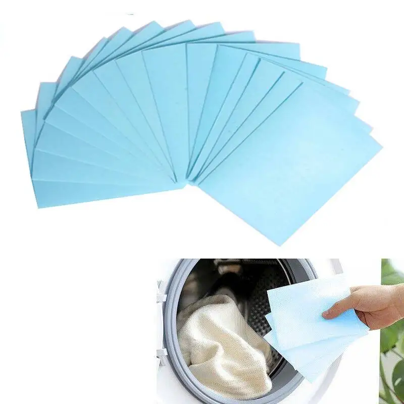 50pcs Laundry Detergent Sheet Laundry Washing Powder Natural Wash Paper ...