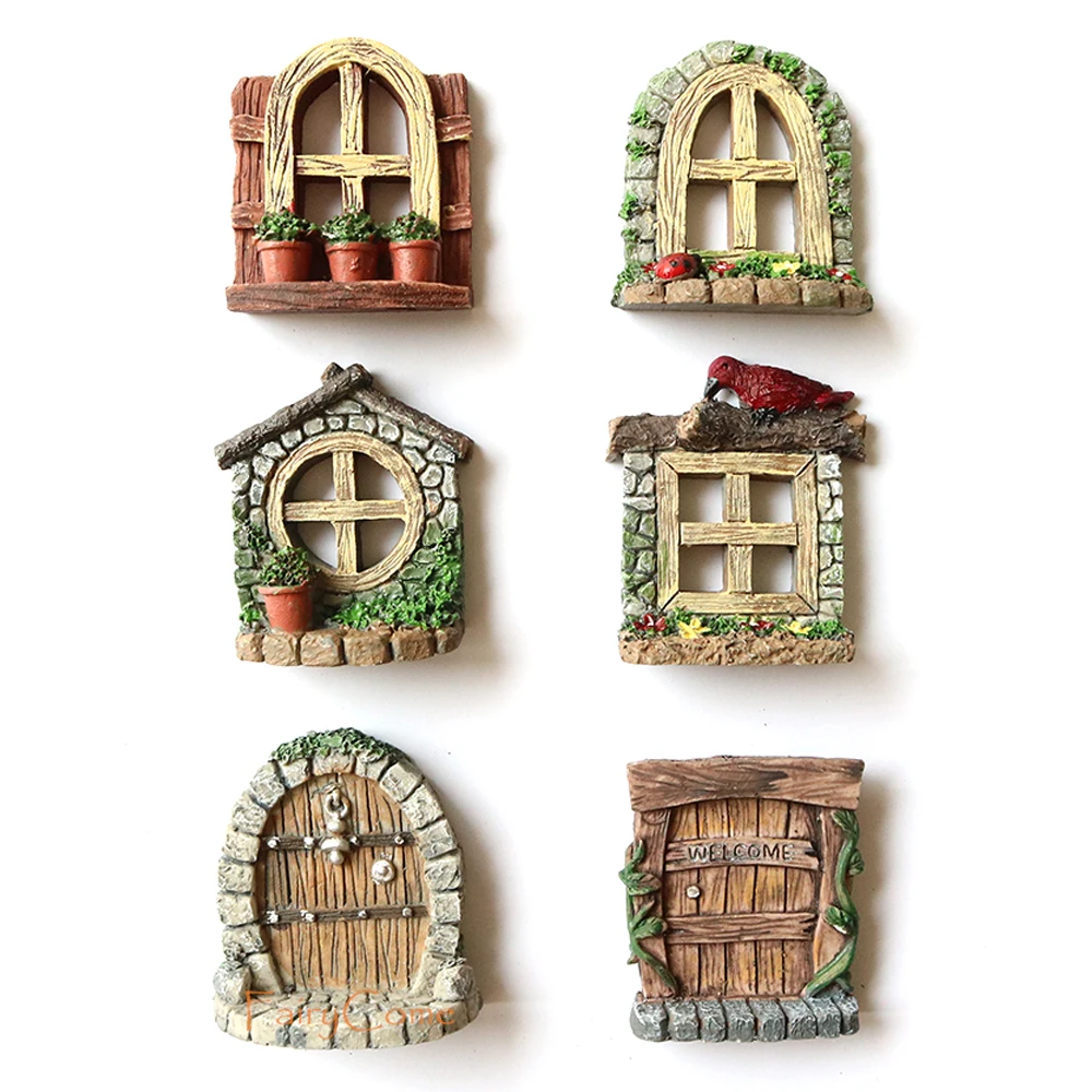 Miniature-Fairy-Garden-Windows-Doors-Resin-Mini-Miniature-Items-Garden ...