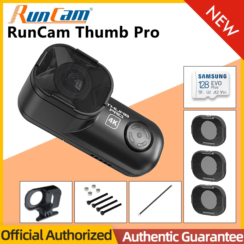 RunCam MINI Cámara de Acción Thumb Pro W 4K FPV, Dron con filtro ...