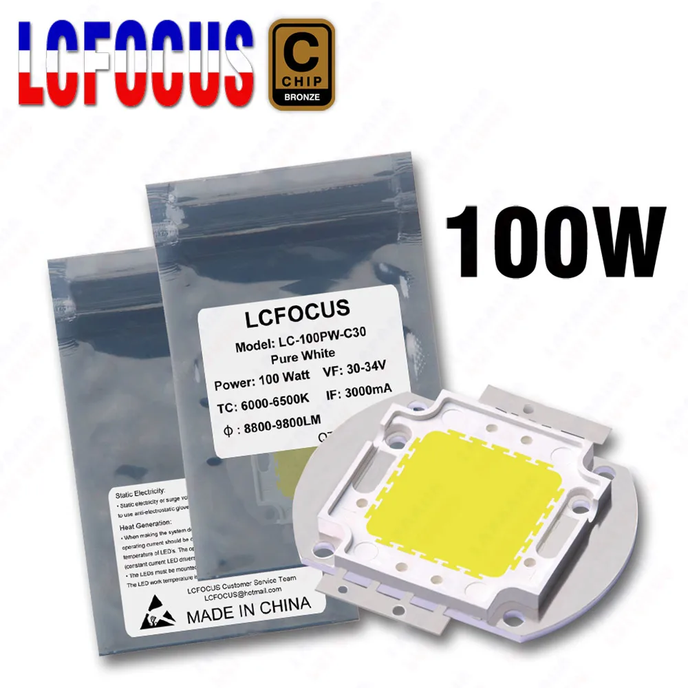 High-Power-LED-Chip-100W-Warm-Natural-Cool-White-3000K-4000K-6000K ...