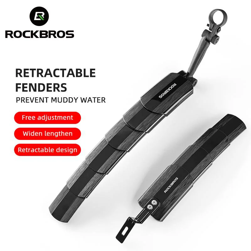ROCKBROS Bicycle Fenders Resilient Retractable Cycling Mudguard ...