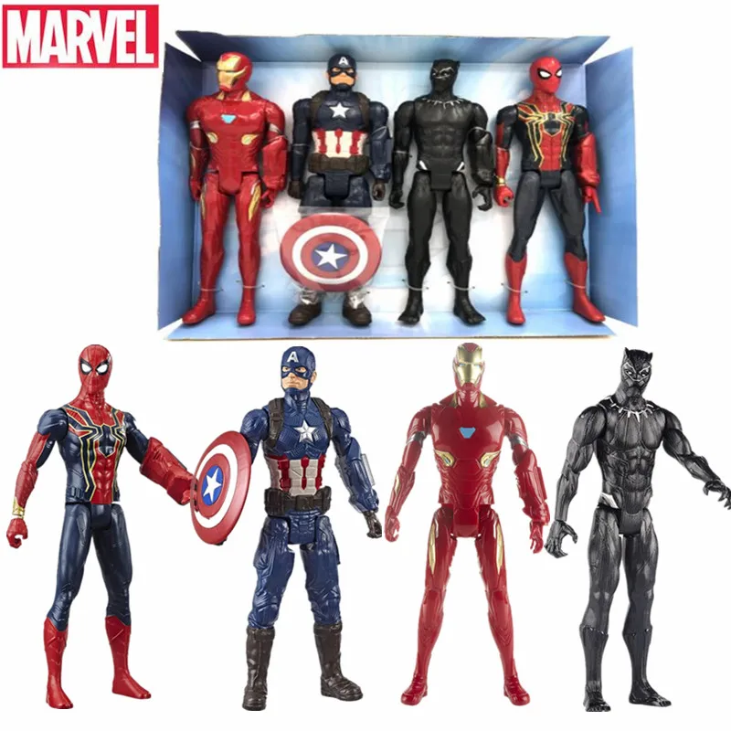 Marvel Avengers Titan Hero Series 12 Inch Black Panther, Iron Man And ...