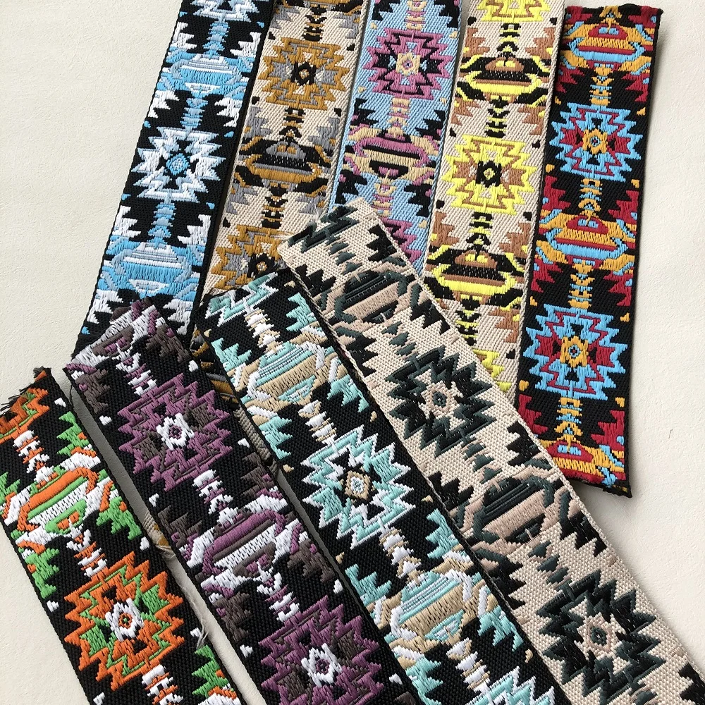 Tecido Jacquard Ribbon para Guitar Strap Belt, Algodão Vestuário ...