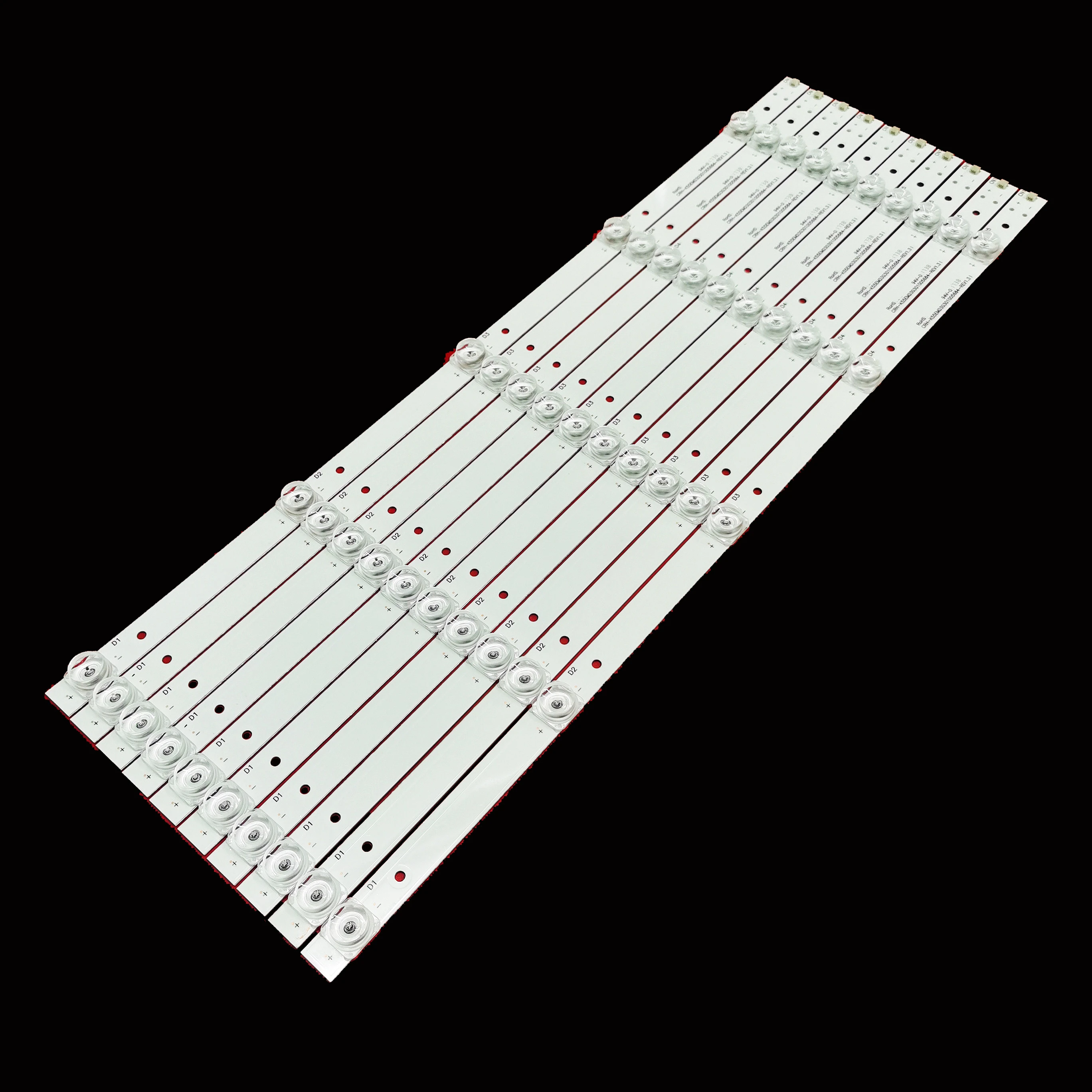 100% New 10pcs/kit Led Strips For Haier 55 Tv Le55q9000 Le55q9000du ...