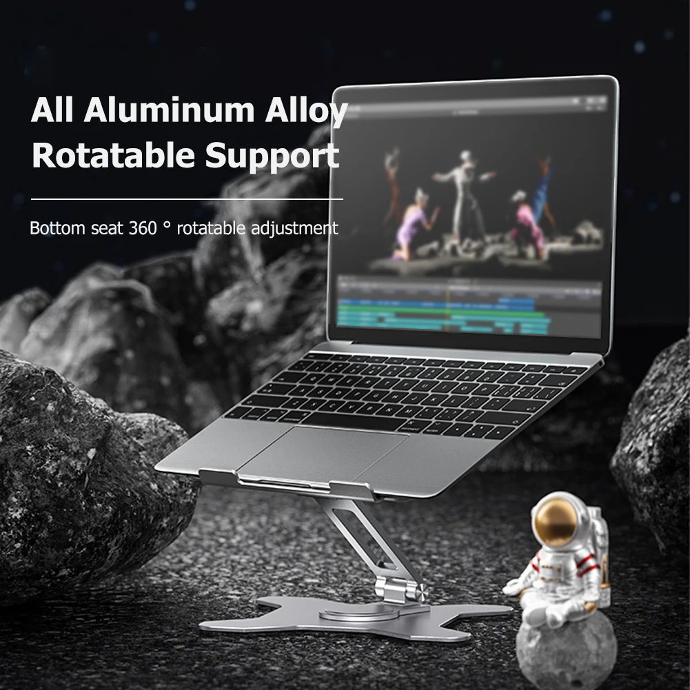 Gris - Support en alliage'aluminium pour ordinateur portable, rotatif à ...