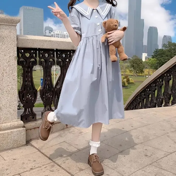 2024-summer-Kids-Student-Dresses-Children-Clothes-Teens-Preppy-Style ...