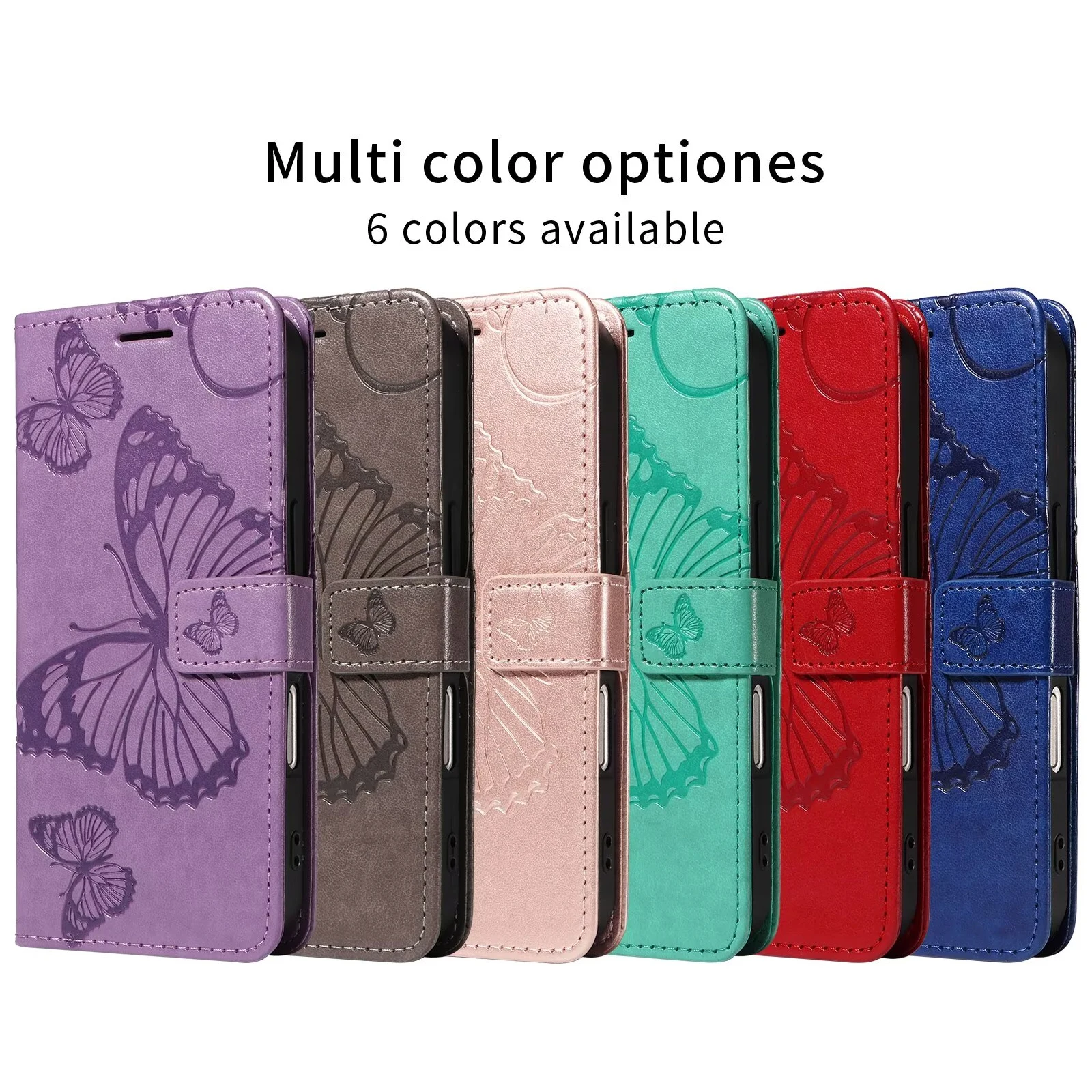 Leather Wallet Phone Case for Galaxy A24 4G (Red)