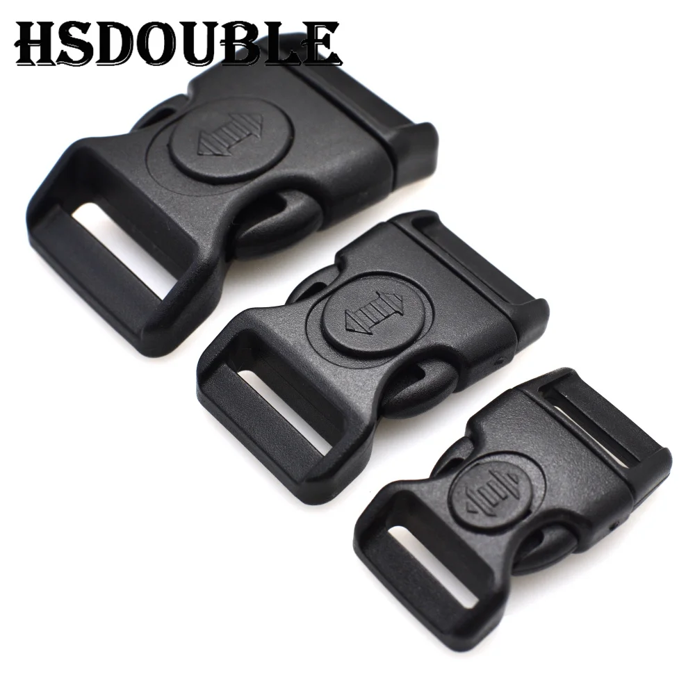 15-25mm Plastic Black Curved Side Release Buckles W/Lock for Paracord ...