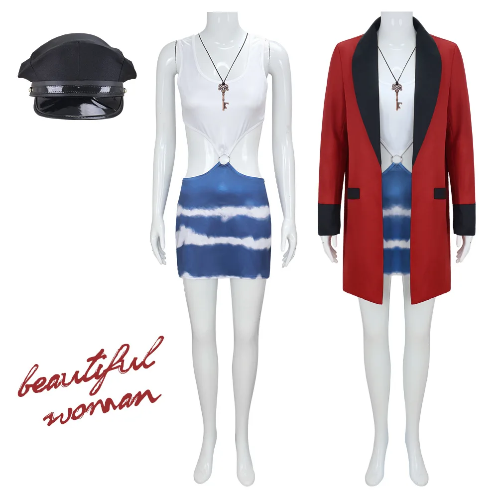 1990 Movie Pretty Woman Cosplay Vivian Coat Jumpsuit Cloth Women Party ...