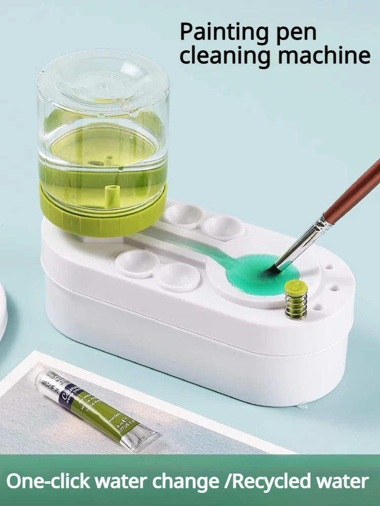 Paint-Brush-Clean-Device-Cycle-Square-Ellipse-Green-Pink-Scrubber-Diy ...