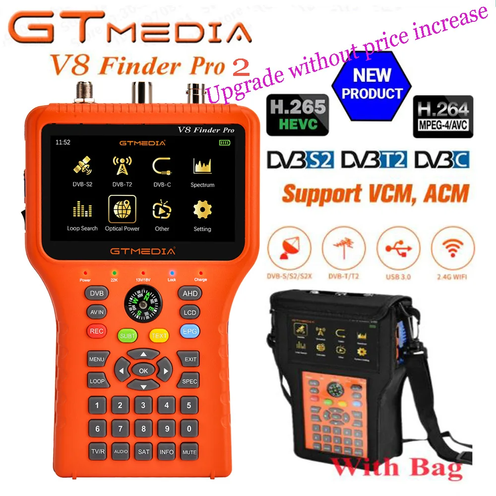 GTmedia-V8-Finder-Pro2-DVB-S2-DVB-T2-DVB-C-AHD-H-265-Satellite-Meter ...