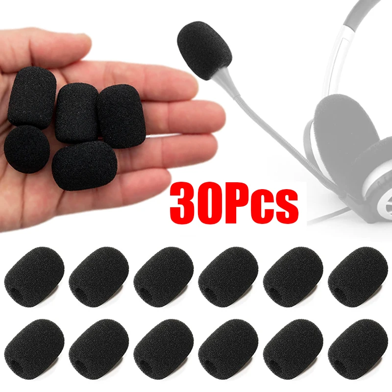 10-30PCS-Microphone-Replacement-Foam-Microphone-Windscreen-Headset ...